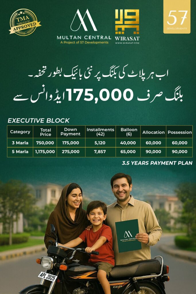 Multan Central Housing Society | TMA Approved | Payment Plan
